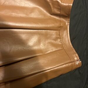 SHEIN | Skirts | Shein Icon Solid Pu Leather Pleated Mini Skirt | Poshmark